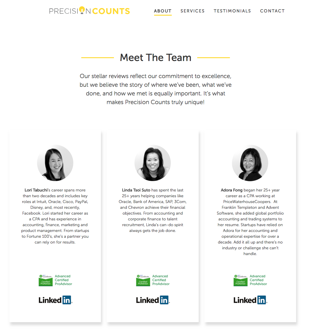 Client Project: Website Redesign for Precision Counts - EM Marketing